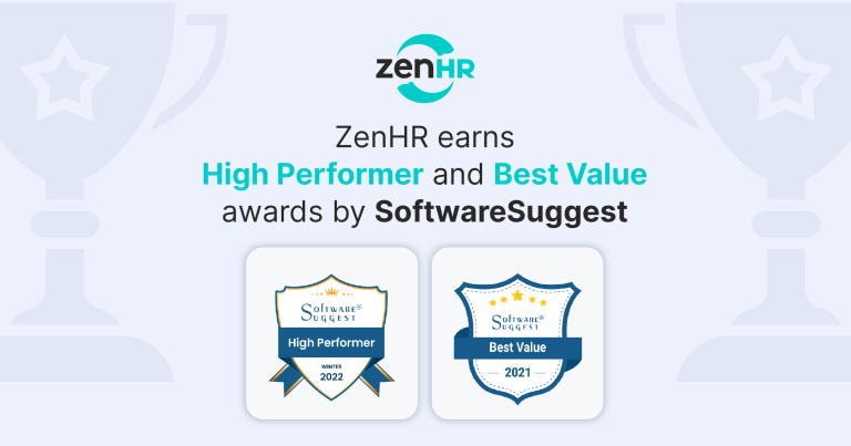 ZenHR earns High Performer and Best Value awards by SoftwareSuggest ...